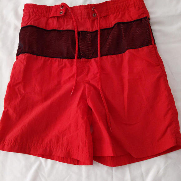 Swim | Sportrax Boys Men Casual Drawstring Red Swimming Shorts Swim ...